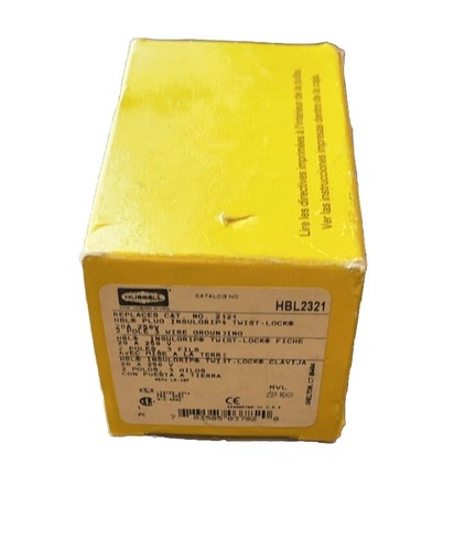 Hubbell HBL2321 InsulGrip Twist-Lock Plug 20A, 250V 2 Pole 3-Wire ...