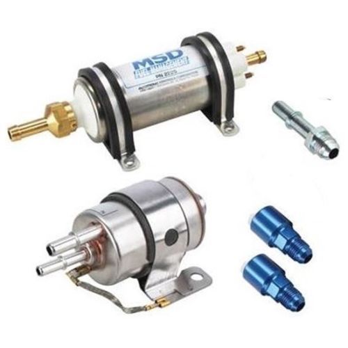 LS1 Engine Swap Fuel Filter Regulator Fuel Pump & Fitting Kit MSD BLACK ...