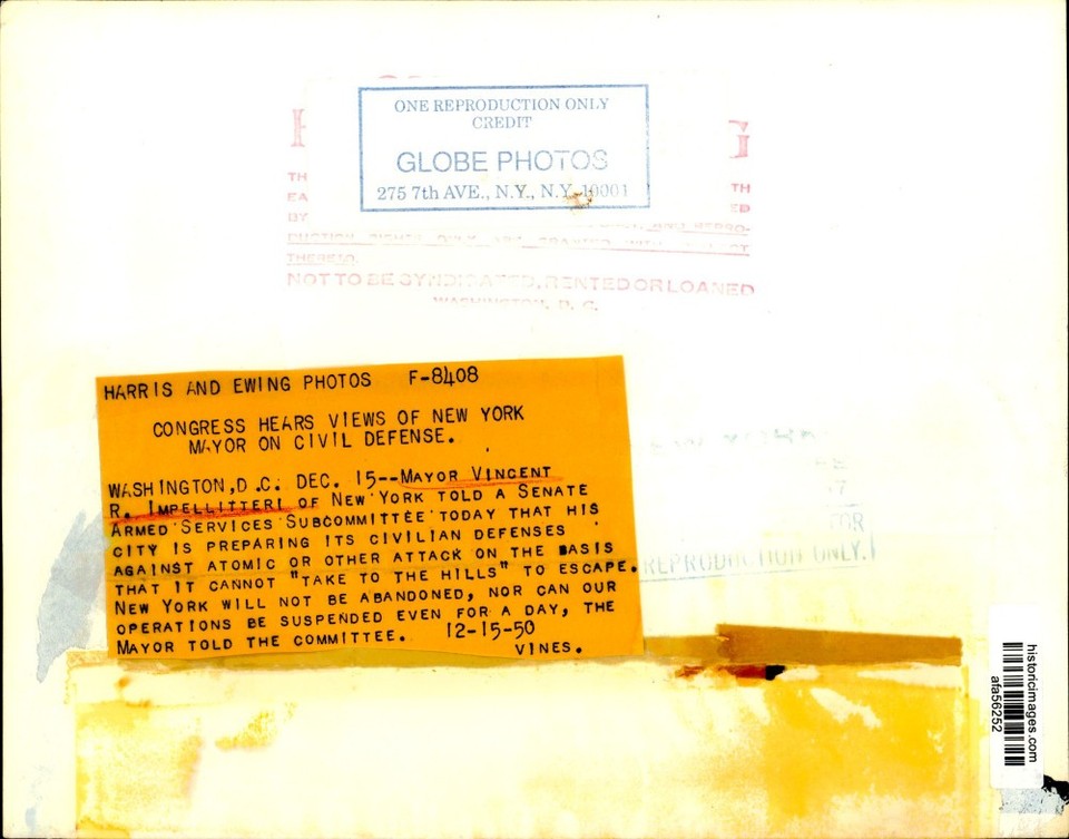 1950 Press Photo New York Mayor Vincent R. Impellitteri Testifies for ...