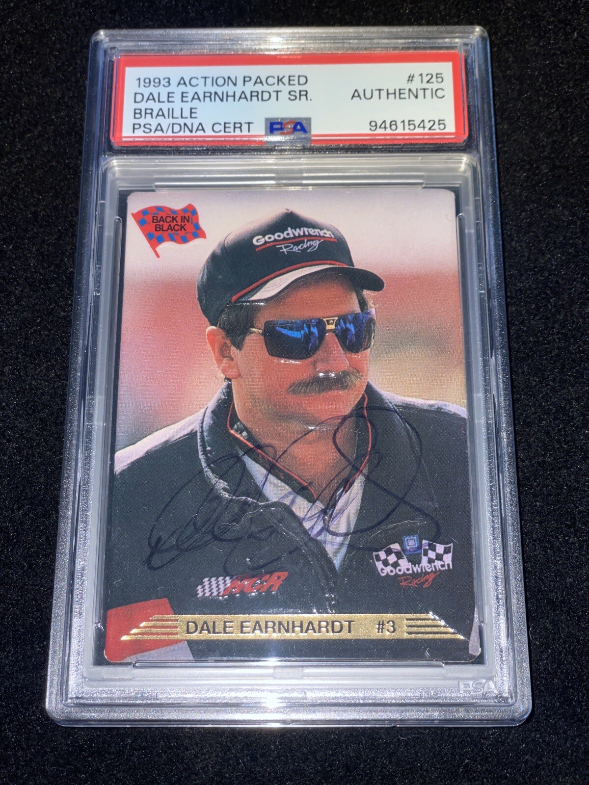 Dale Earnhardt Autographed Signed 1993 Action Packed Racing Card PSA ...