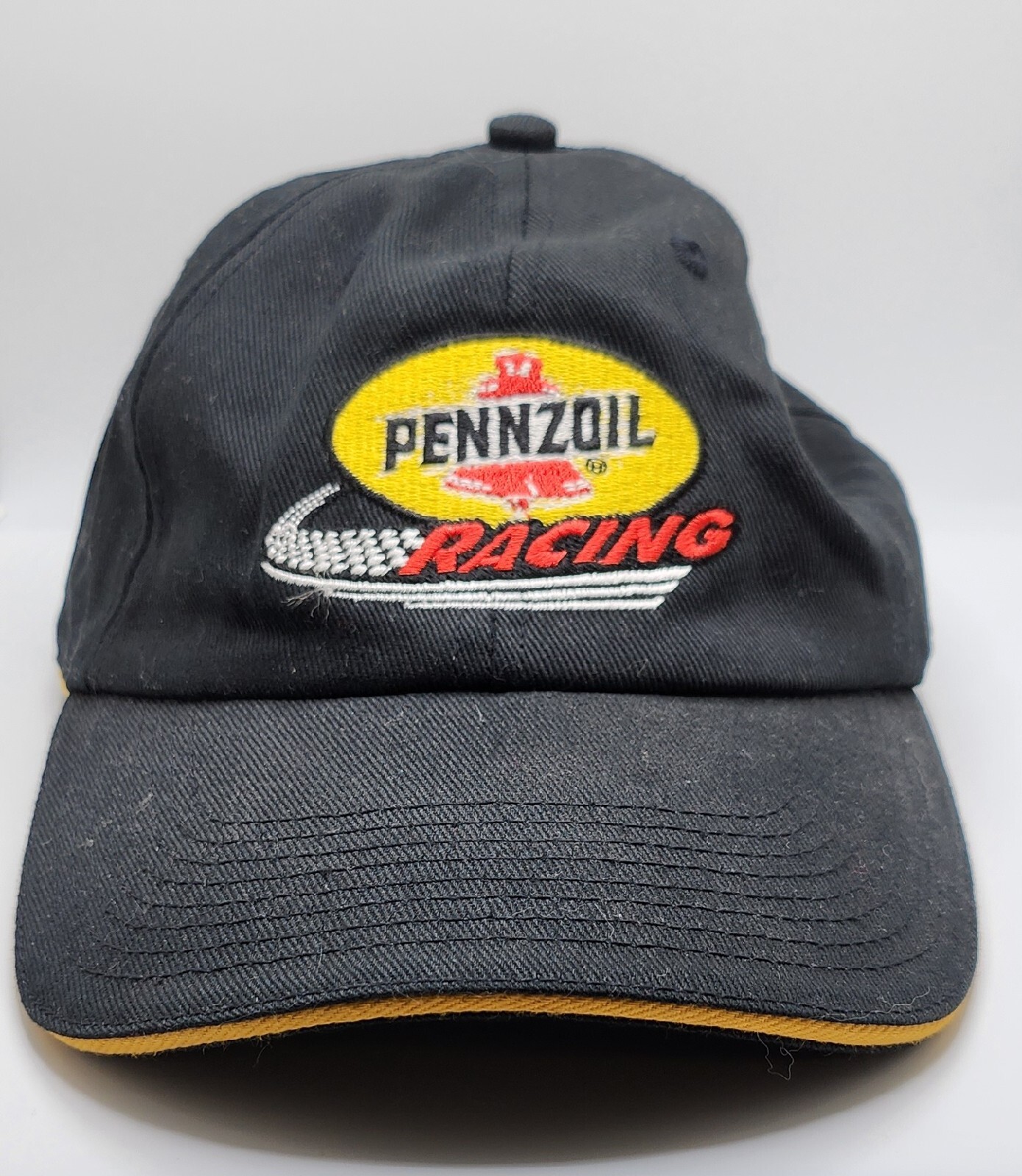 Pennzoil Racing Black Hat Embroidered Logo Adjustable StrapBack ...