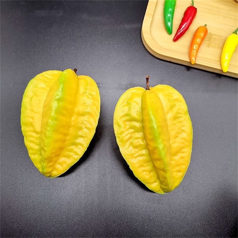 Fake Carambola Artificial Fruit Model Realistic Starfruit Party Decor ...