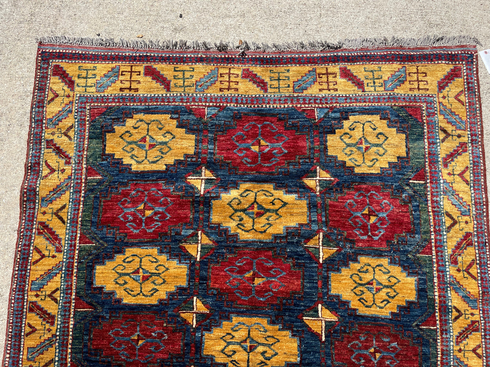 6x8 BLUE ANTIQUE WOOL RUG HAND-KNOTTED VINTAGE handmade oriental heriz ...