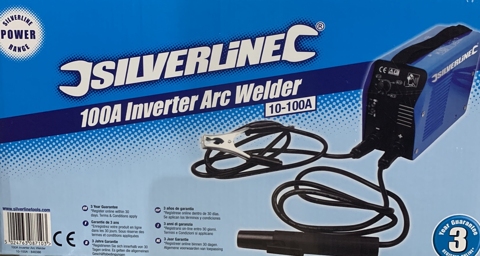 Silverline 846386 Inverter Arc Welder 100a 10-100a for sale online ...