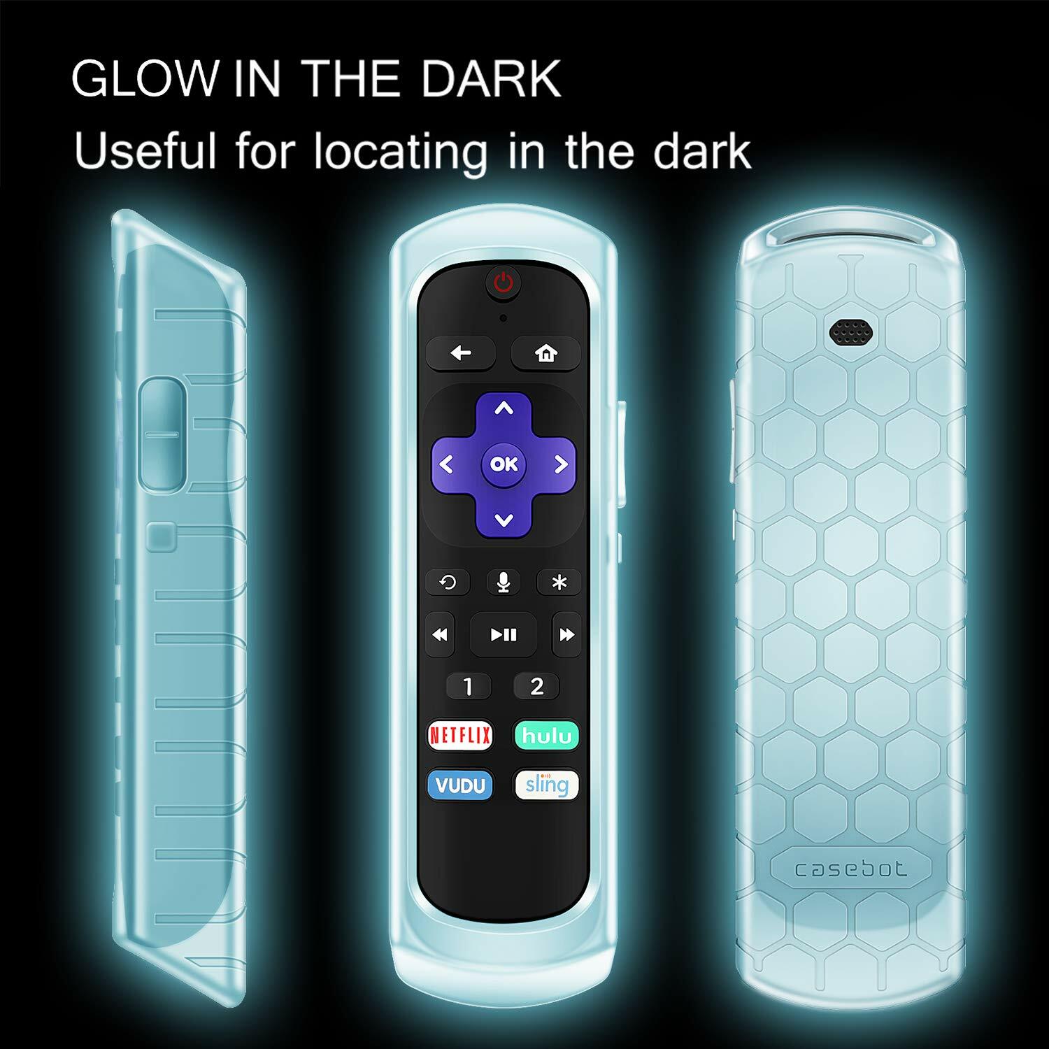 Silicone Case Cover for Roku Ultra / Roku 4 3 2 1 Remote Shock Proof ...