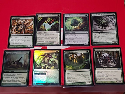 MTG Spider x8 -Ettercap(FOIL)Grappler Spider(FOIL)Hoarding Recluse ...