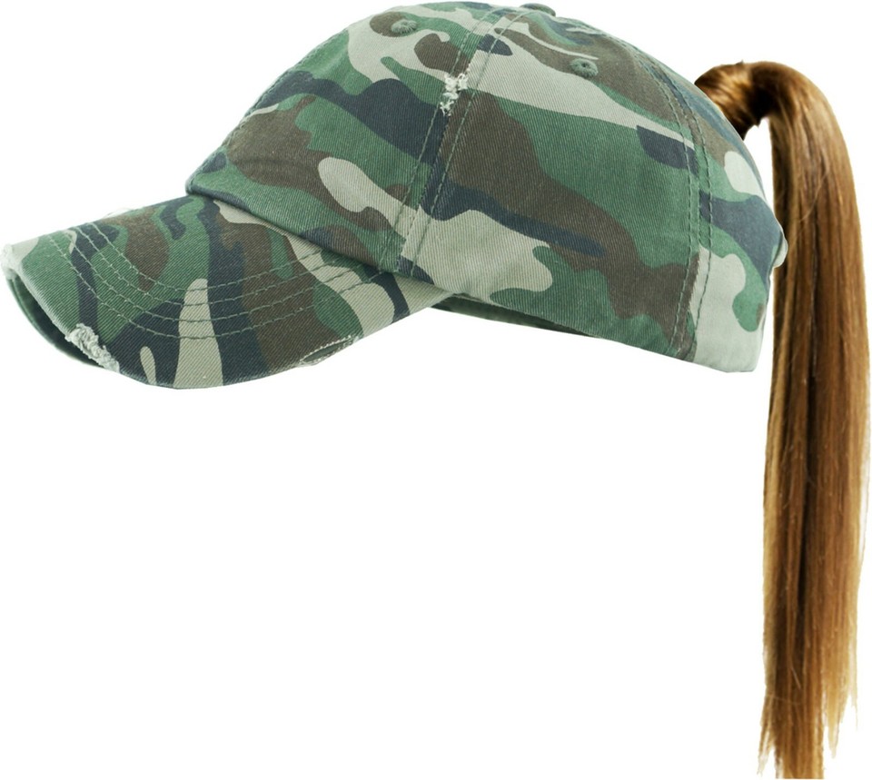 Ponycap Messy High Bun Ponytail Adjustable Mesh Trucker Baseball Cap ...