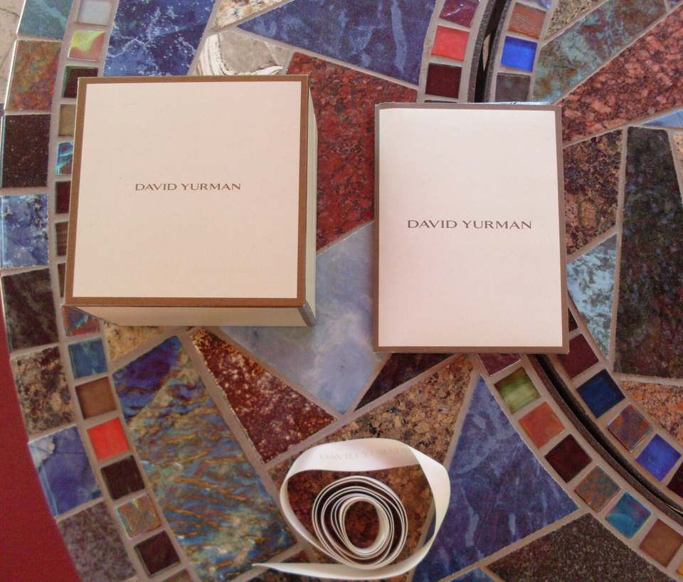 New David Yurman Complete Gift Set - Both Boxes - Pouch - Ribbon and ...
