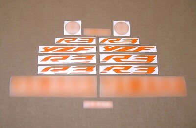 Yamaha YZF R3 Orange Color Decals Set Graphics 300 Emblems Custom ...