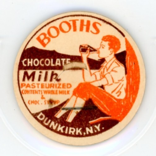 Milk Cap - Booths CHOCOLATE MILK - Dunkirk, New York, NY - 1 7/16" | eBay