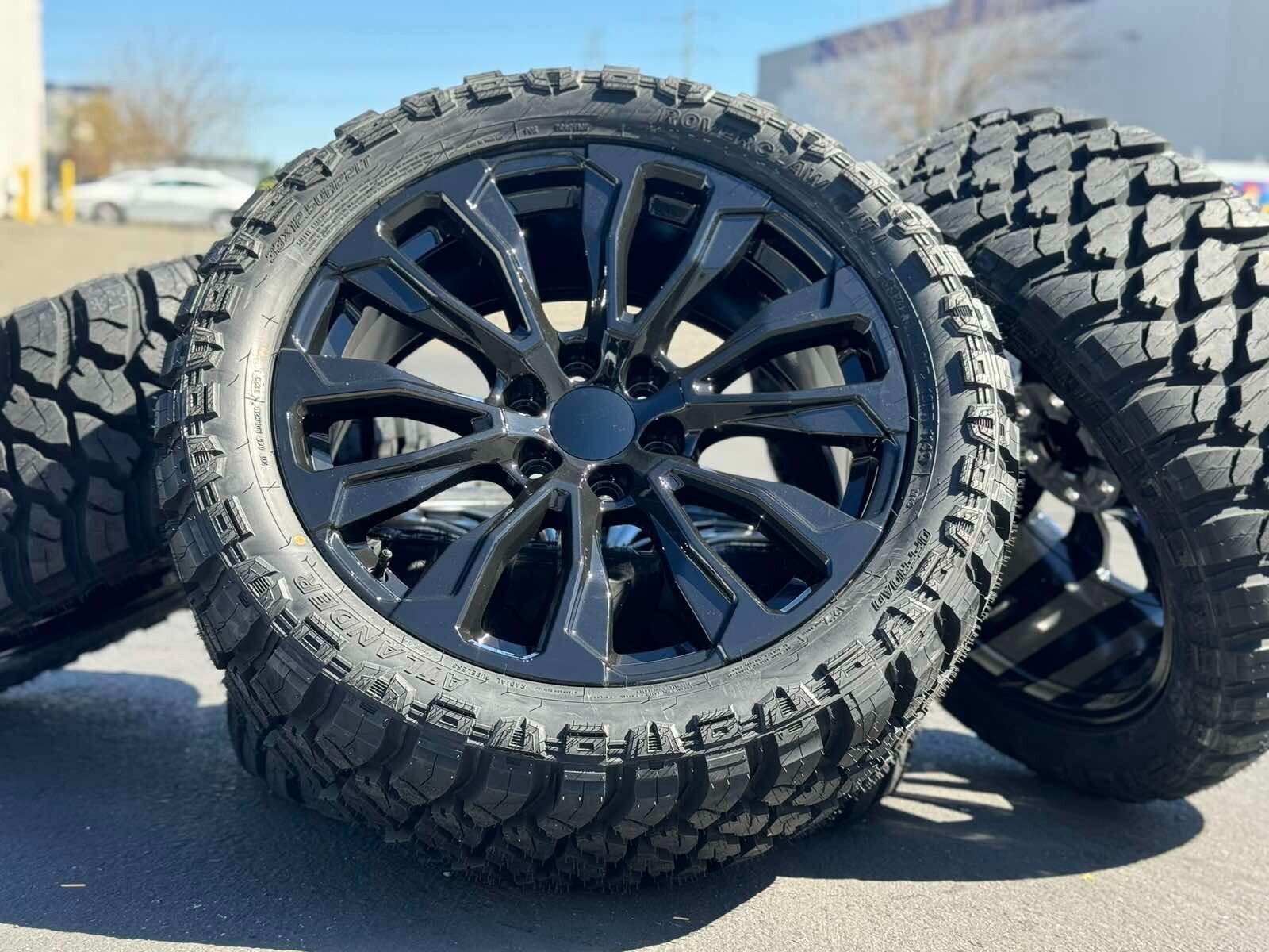 2024 GMC Sierra 1500 Yukon Denali 22" Wheels Rims Tires Chevy Silverado ...