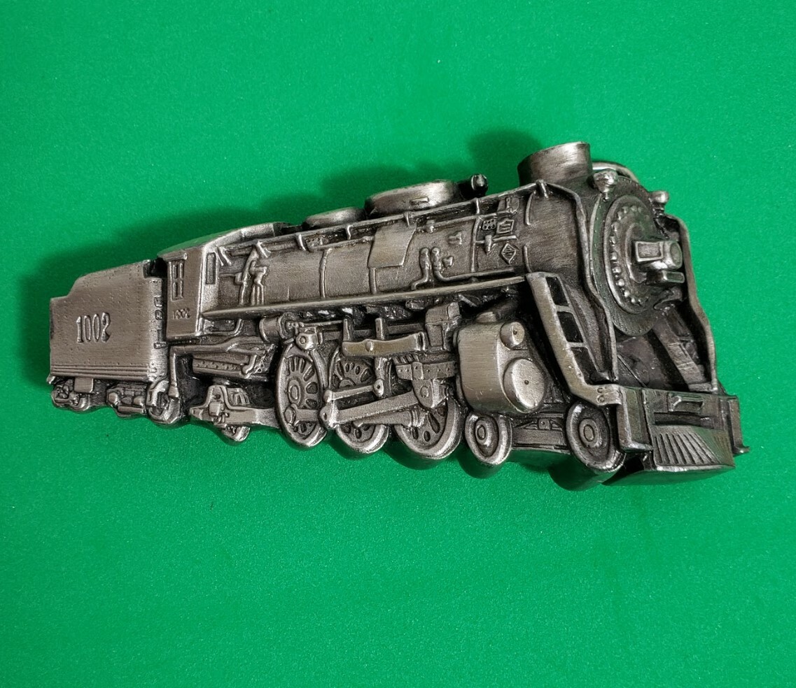 BERGAMOT BRASS WORKS Locomotive Train Belt Buckle vin… - Gem
