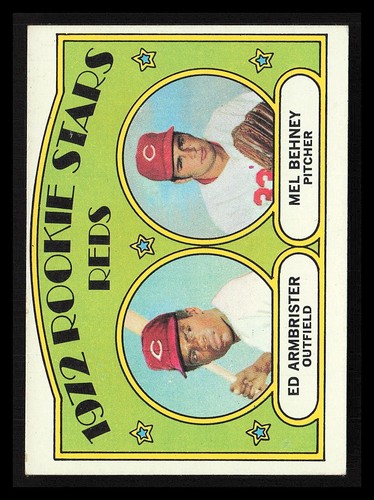 Ed Armbrister Mel Behney 1972 Topps #524 Reds | eBay