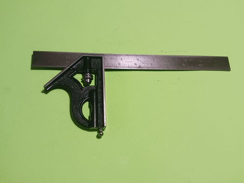 Vintage 12" Starrett Combination Square 3pcs Head, 12" Rule & scribe ...