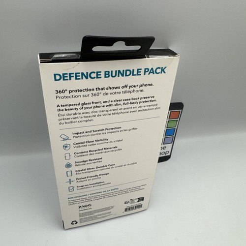 ZAGG DEFENCE Bundle Pack Clear CASE And Protector Apple iPhone 16 for ...