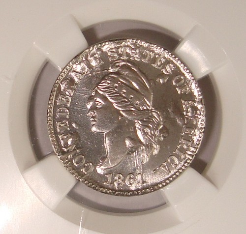 1861 (1961) CSA Confederate Cent Silver Bashlow Restrike NGC MS66 | eBay
