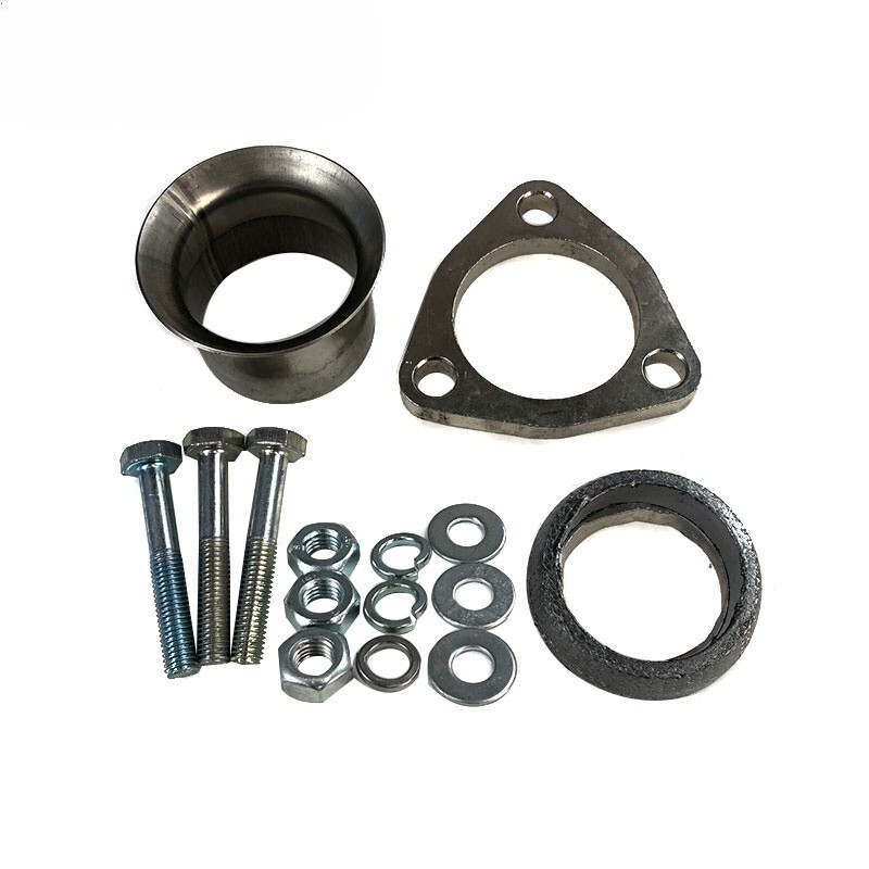 New 2 1/4" Semi-Direct Fit Exhaust Flared Y Pipe Triangle Flange Repair ...