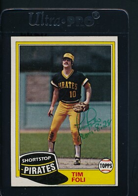 1981 Topps #501 Tim Foli Pirates Signed Auto *11544 | eBay