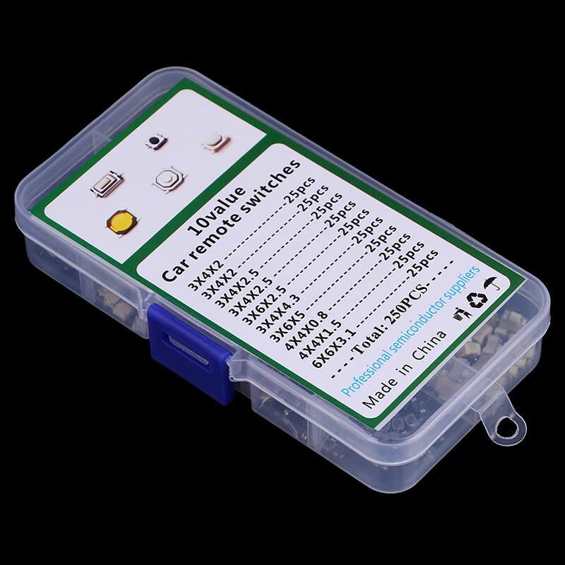 250PCS Car Micro Switches for Mini Remote Key Fob Push Button Repair 10 ...