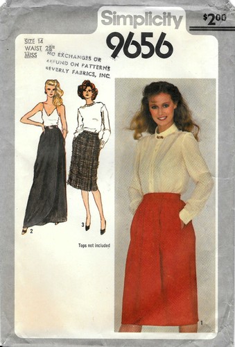 Simplicity 9656 Sewing Pattern Misses Front Wrap Skirts In 2 Lengths ...