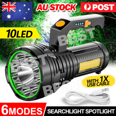 12000000LM LED Searchlight Spotlight Torch USB Rechargeable Camping ...