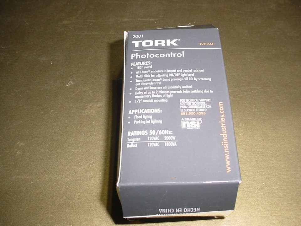 NEW Tork 2001 Photocontrol 1/2" Conduit Flush 180 Degree Swivel Dusk ...