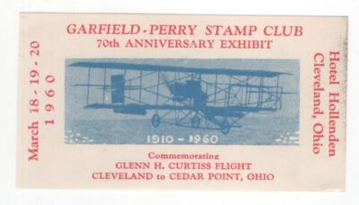 Poster stamp, Garfield Perry Stamp Club, 70th Ann. Exhibit, Curtiss ...