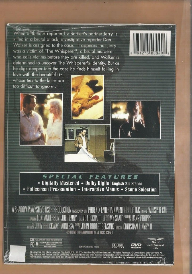 Whisper Kill (DVD, 2004, Full Screen) ~ Loni Anderson ~ BRAND NEW ...