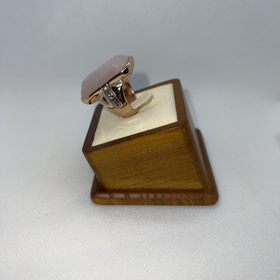 Kenneth Cole Statement Ring Sz 7 Pink Stone w/ Grey Accent Stones Rose ...
