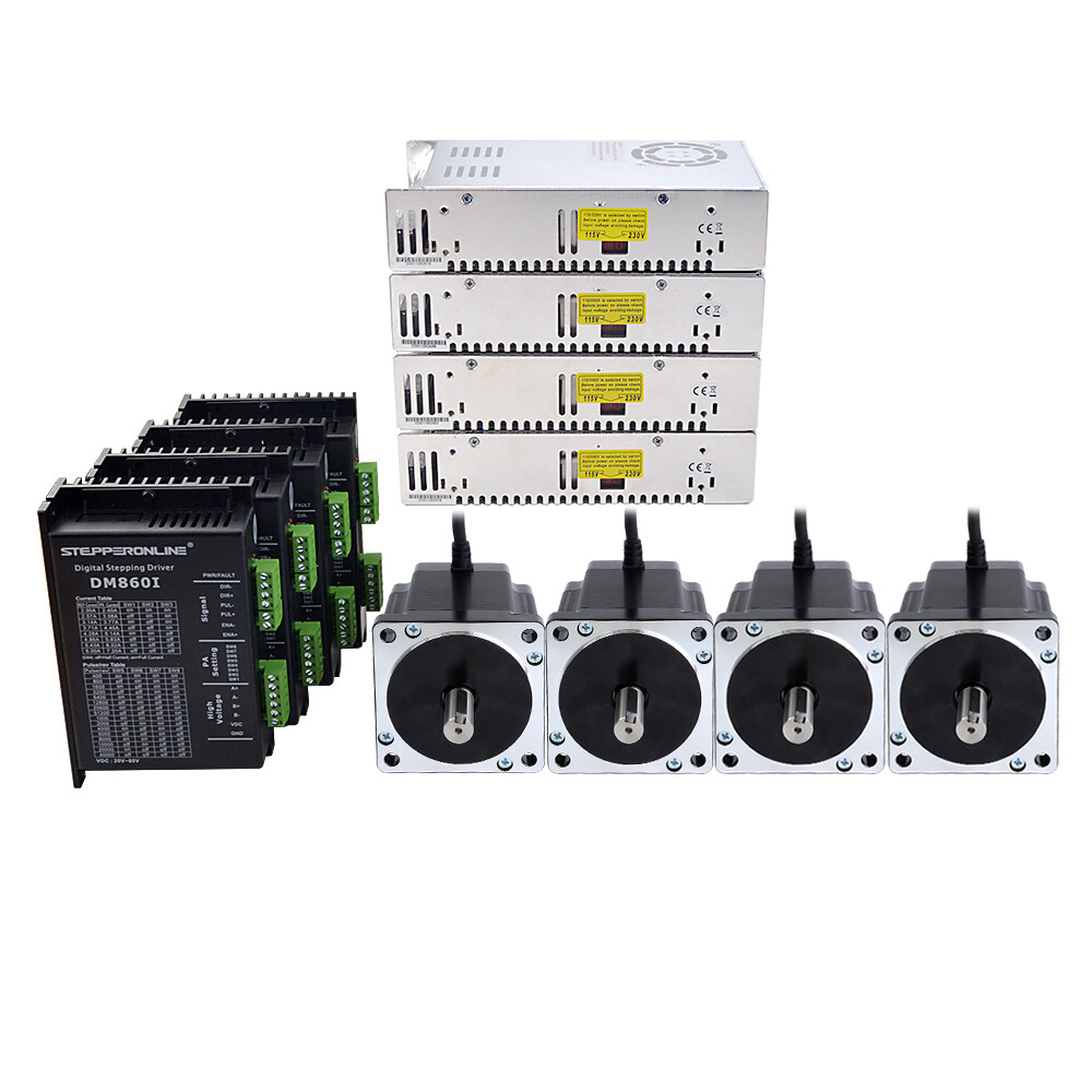 1/3/4Axis Nema 34 Stepper Motor 1133oz.in & Driver DM860I & Power ...
