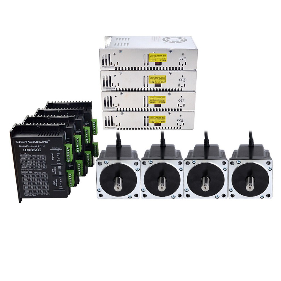 1/3/4Axis Nema 34 Stepper Motor 1133oz.in & Driver DM860I & Power ...
