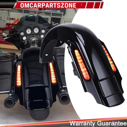 CVO 4" Dual Cut Out Extended Rear Fender w/ LED for 1993-2008 Harley ...