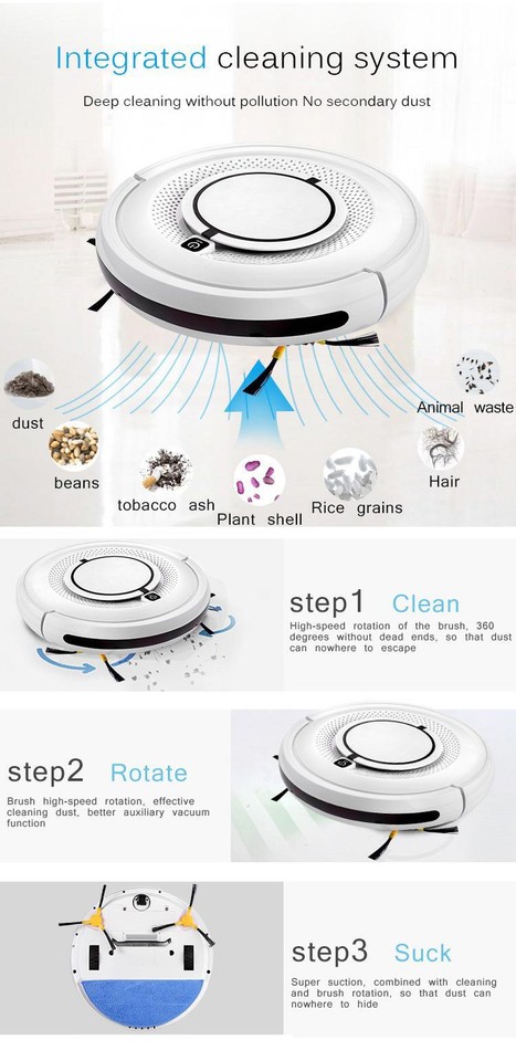 Rechargeable Vacuum Cleaners Smart Home Automatic Sweeping cleaner ...