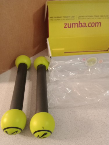 Set Of 2 ZUMBA Fitness 1 lb Toning Sticks Shaker Weights In Open Box | eBay