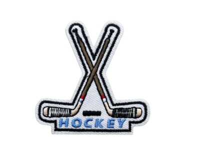 Hockey Stick Puck 2 Inch Embroidered Patch AVA0291 F1D23H | eBay