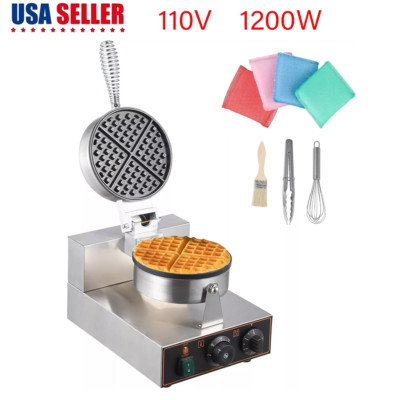Commercial Waffle Cone Maker Electric Non-Stick Waffle Making Machine ...