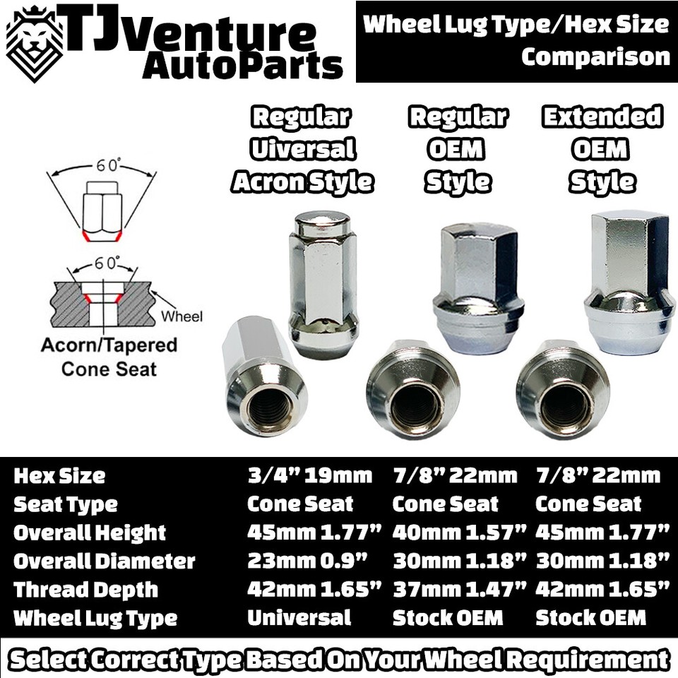 20Pc Chrome 9/16-18 Factory OEM Lug Nuts Fit Dodge Ram1500 Durango ...