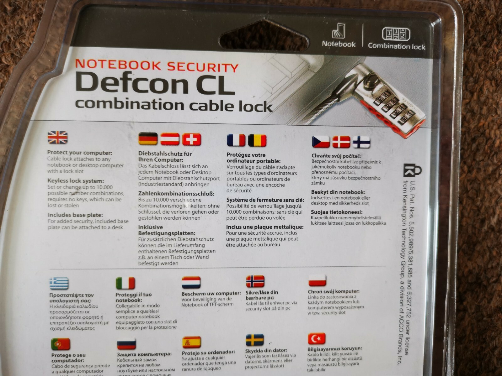 TARGUS DEFCON CL LAPTOP COMBINATION CABLE LOCK - NEW & SEALED | eBay