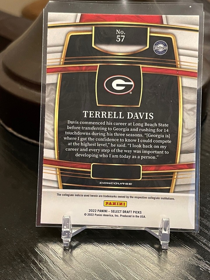 2022 Select Draft Picks Terrell Davis #57 Blue Concourse MINT! (1) | eBay