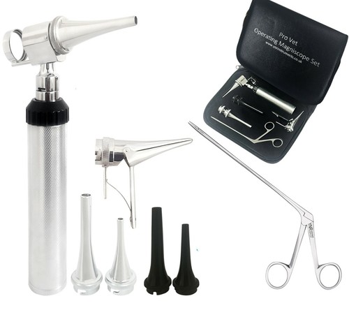 ENT Veterinary Otoscope Hartmann Speculum Set Medical Diagnostic Metal ...