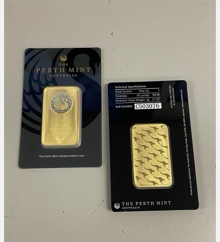 Perth Mint Gold Bar 1 Ounce - Authenticity Guaranteed - FREE SHIPPING ...
