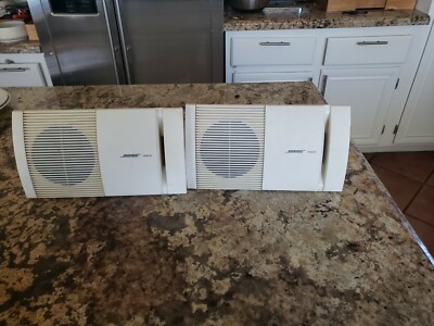 BOSE Model 100 Surround Speakers White 1 Pair Indoor/outdoor Tested | eBay