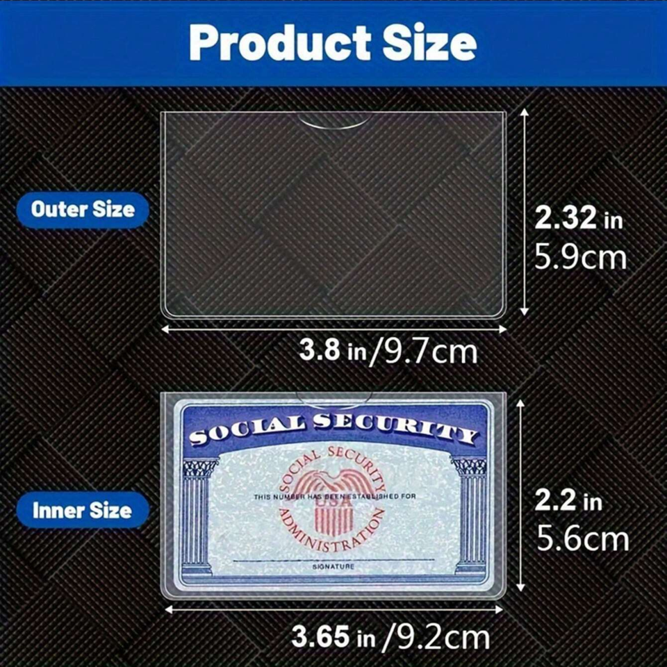 10Pcs Waterproof PVC Card Sleeves 31 Mil Thick Clear ID Protector Cards ...