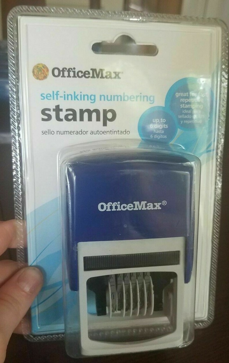 Officemax Self-Inking Numbering Stamps | eBay