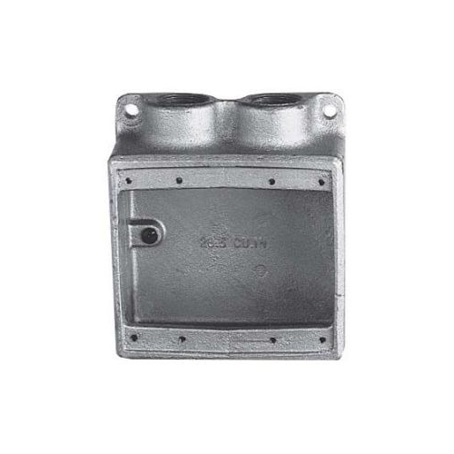 Crouse-Hinds FSS222, 3/4" Hub, Iron, 2-Gang, Shallow, FSS, Cast Device ...