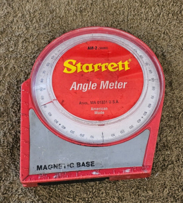 Starrett Angle Meter AM-2 Magnetic Base Machinist Precision Tool 36080 ...