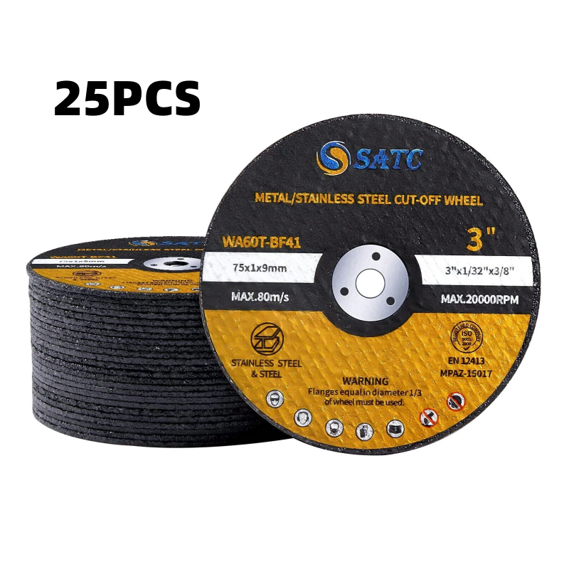 25PCS 3"x1/32"x3/8" Ultra Thin Die Grinder Metal Cutting Disc 3in Cut ...