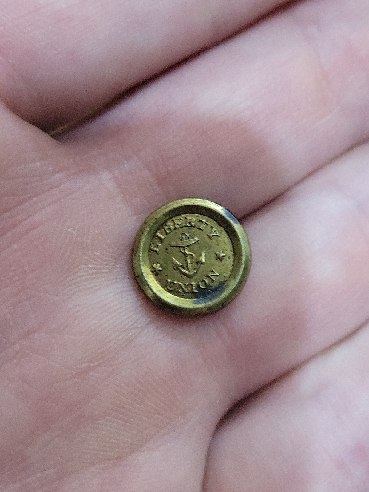 Rare Antique 1820's JACKSONIAN "LIBERTY UNION" Brass Button, with ...