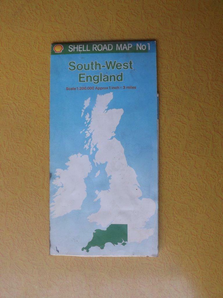 SHELL OIL GAS ROAD MAP NO 1 SW ENGLAND 1978 BRITISH TRAFFIC SIGNS ...