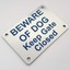 Beware of Dog Keep Gate Closed Sign Plaque Close Shut Outdoor Rated ...